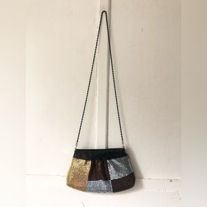 Vintage | Bags | Nwt Vintage Metal Mesh Metallic Color Block Check ...